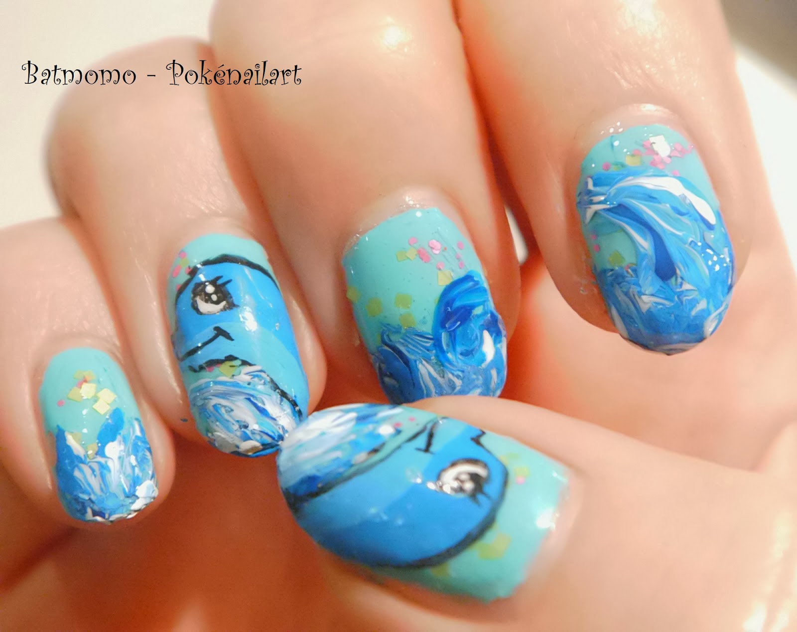 Pokénailart: NCC - Summer - dolphin manicure