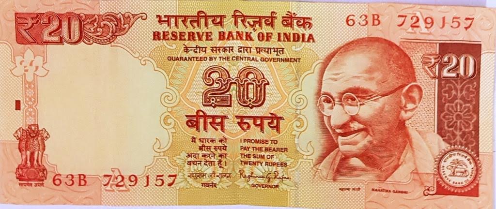 coins and more: Did you know series(8) ; Twenty (20) Rupee Notes ...