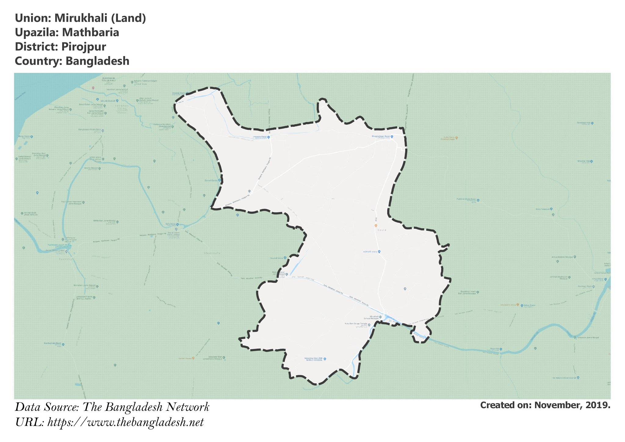 Mirukhali Union, Pirojpur
