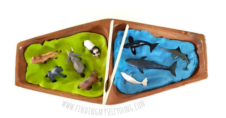 Animal Habitat Playdough Sort and Rescue Activity | Finding Myself Young