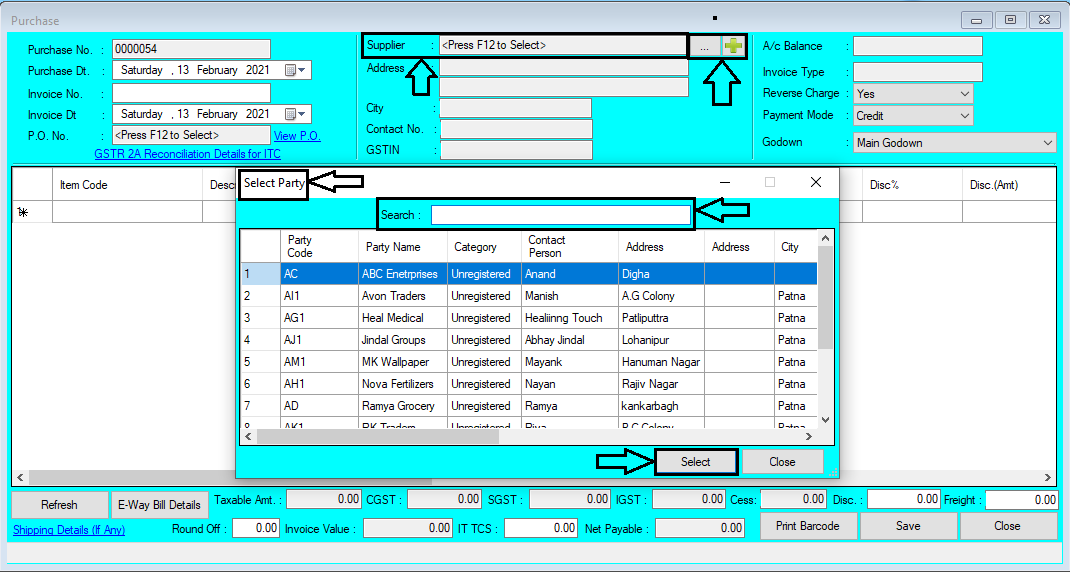 Purchase Entry Help Guide