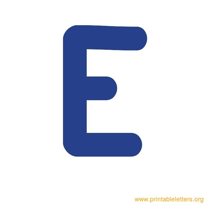 Printable Bubble Letters E - Birthday Letter