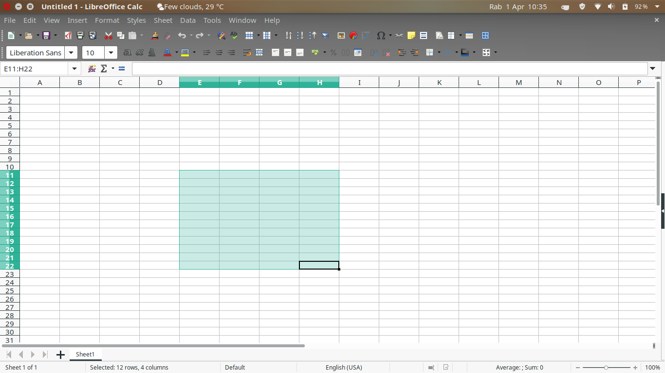 MAKE A NEW WORKBOOK ON LIBREOFFICE CALC ~ LibreOffice