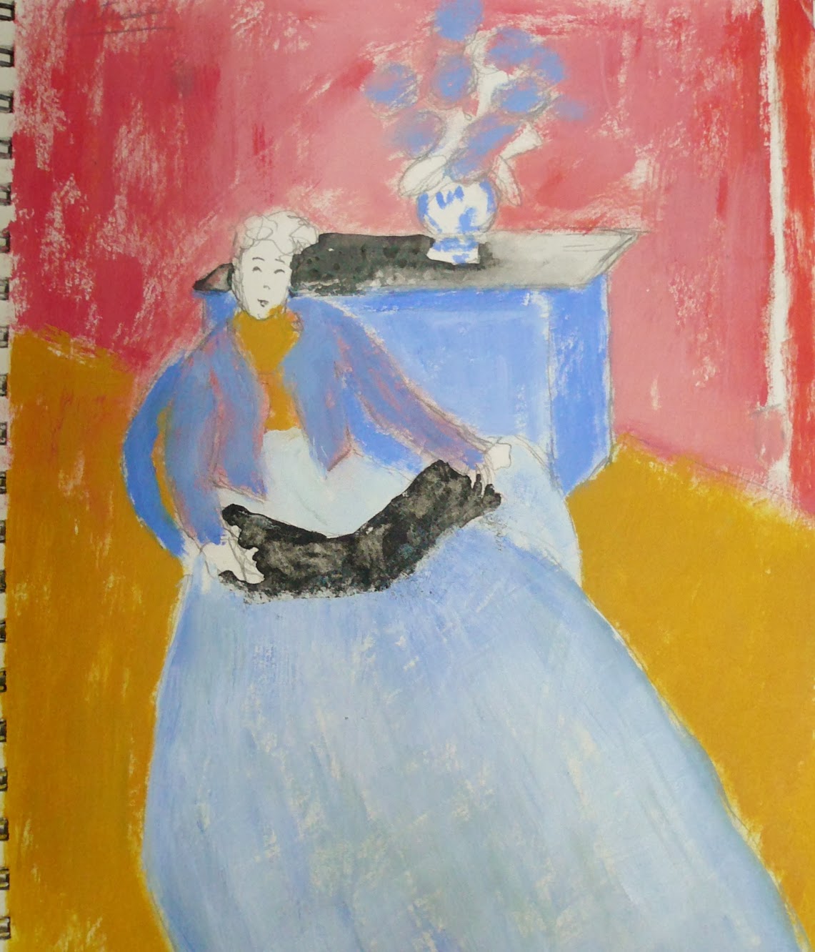 The MOXIE Rabbit : Study of Matisse Figure 2-Masters Class-Week 1