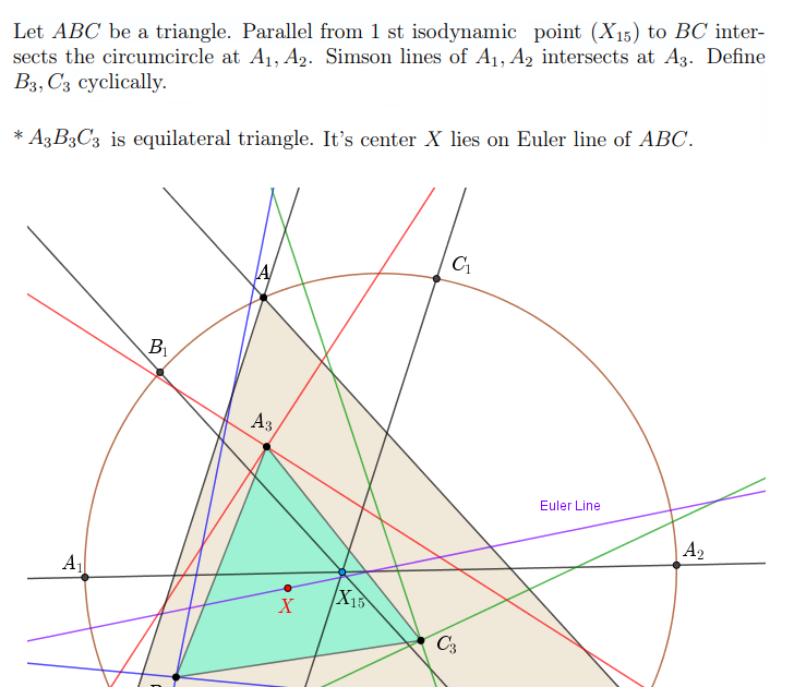 Geometri Günlüğü: 1626. 1 st Isodynamic Point, Simson Lines ...