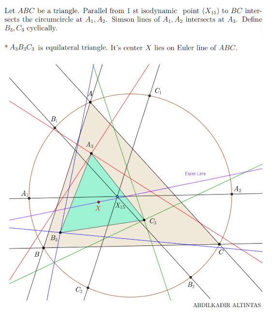 Geometri Günlüğü: 1626. 1 st Isodynamic Point, Simson Lines ...