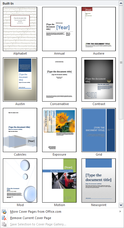 How Do I Help Desk FAQ How Do I Add A Cover Page To My Word 2010 Document How Do I Help Desk FAQ How Do I Add A Cover Page To My Word 2010 Document