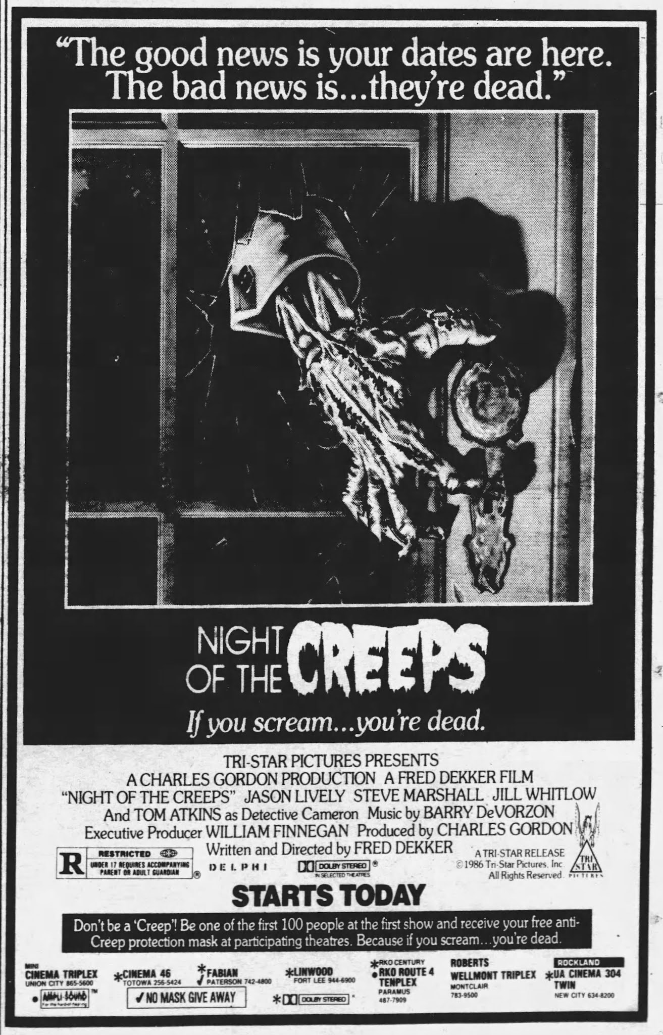 Happyotter: NIGHT OF THE CREEPS (1986)