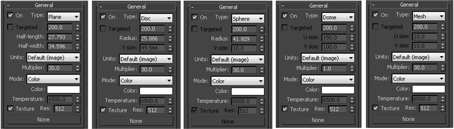 3DS MAX, V-RAY: VRayLight