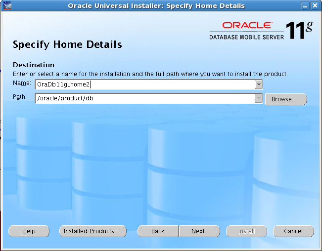 Oracle Database Mobile Server Installation