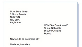 Informal Letter Format In French - Birthday Letter