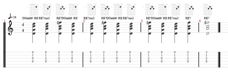 Guitarra y Sonido: 000074_000 Leccion de Guitarra: acorde Re 7