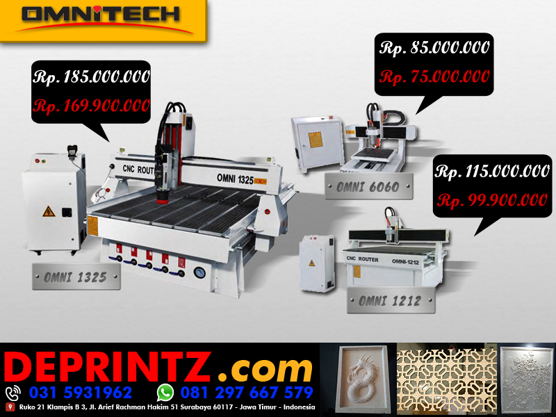 DEPRINTZ.com: JUAL MESIN CNC ROUTER OMNITECH HARGA MURAH