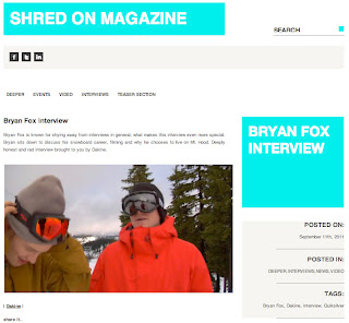 Quiksilver PR: DAKINE interviews snowboarder Bryan Fox