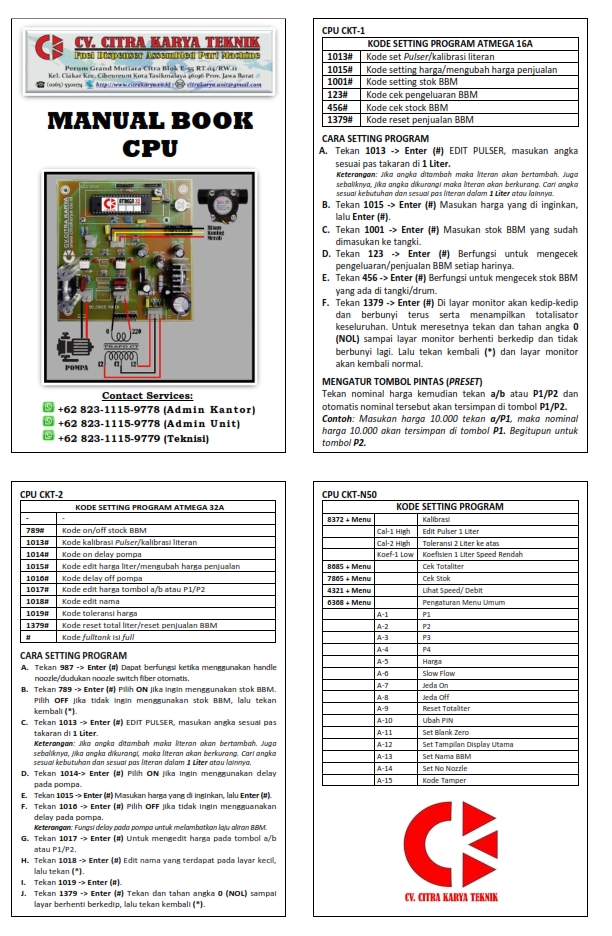 IC Program Pom Mini CPU Pertamini Digital | Pom Mini Mesin Pertamini