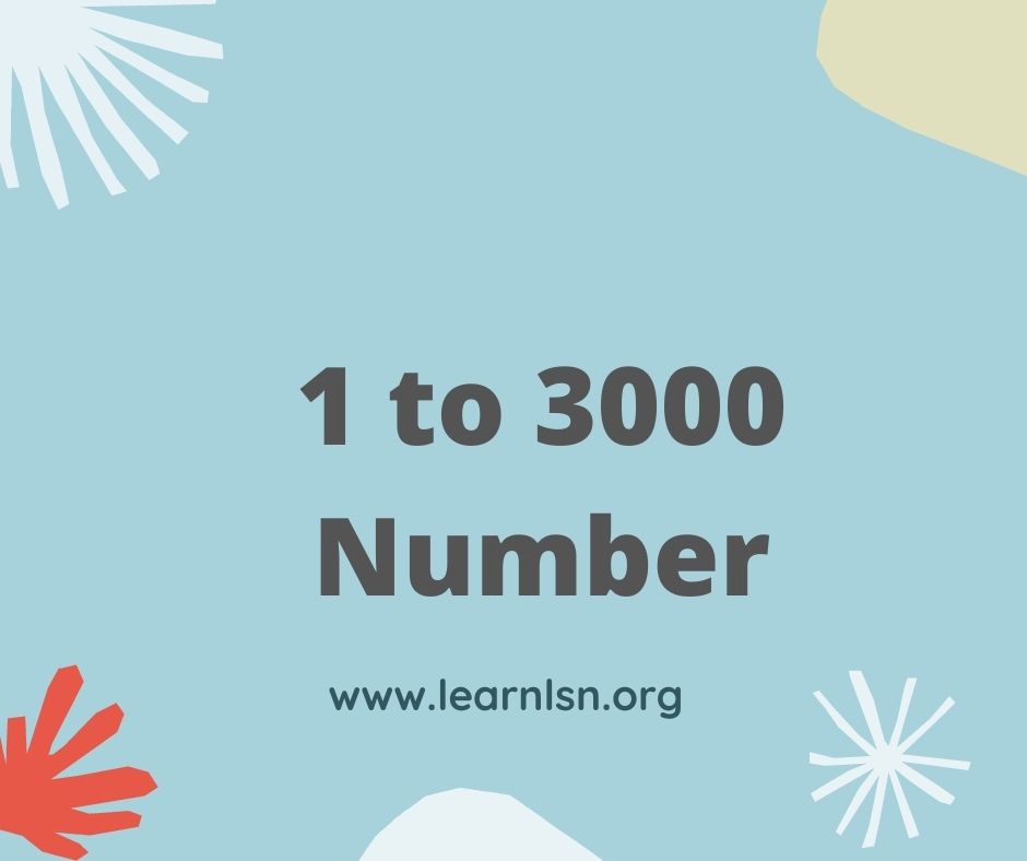 1 To 3000 Numbers Spelling 1 3000 Learn Lesson 1-to-3000-numbers-spelling-1-3000-learn-lesson