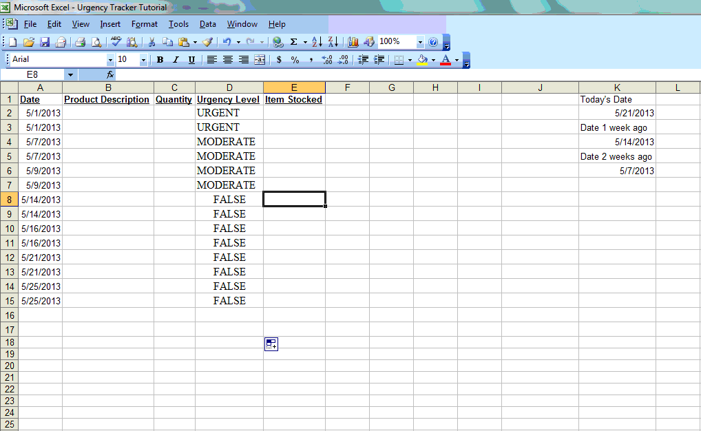 Advanced Tinkerings In Excel: How to create a time sensitive "Urgency ...