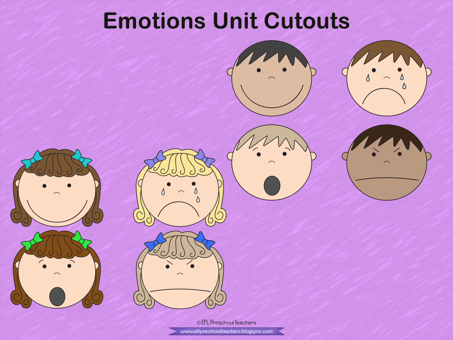 ESL/EFL Preschool Teachers: Emotions or Feelings Theme Flashcards for ...