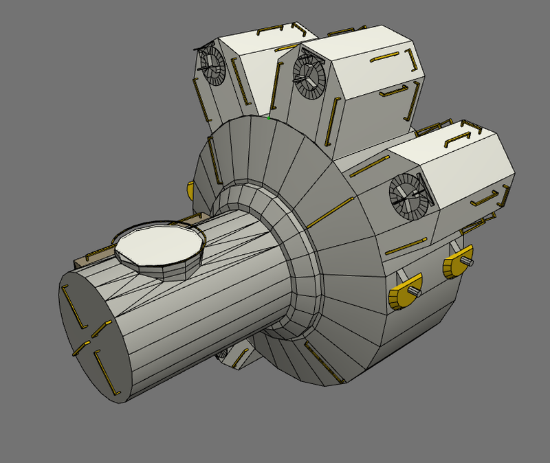 Desktopsimmer's 3D Models: ISS Low Res Model Quest Joint Airlock (Part 5)