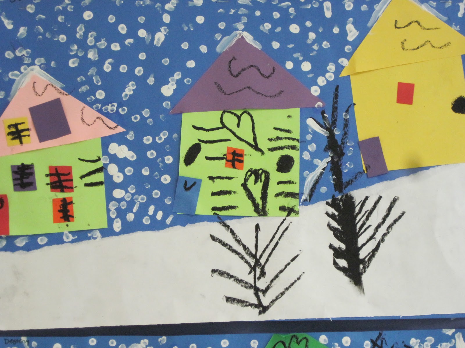 Lines, Dots, and Doodles: Winter Houses, Kindergarten