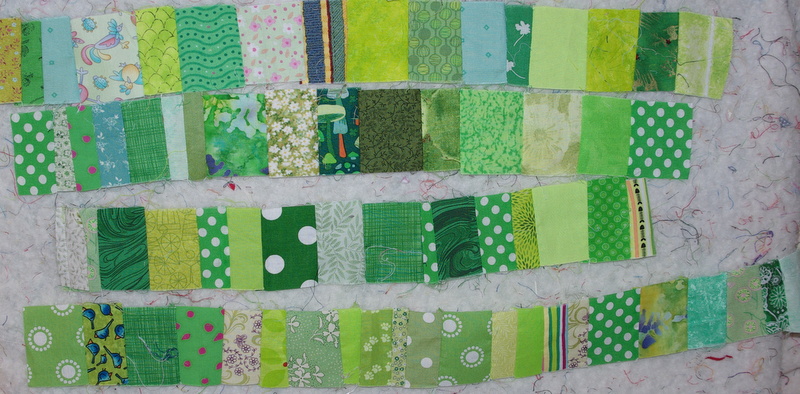 Sane, Crazy, Crumby Quilting: Green Scraps - 2.5 Inch Edition