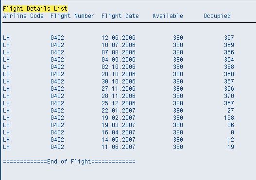 SAP ABAP 4 Tutorial: Top of Page During Line Selection