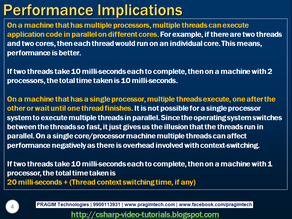 Sql Server Net And C Video Tutorial Part 97 Performance Of A Multithreaded Program 4928