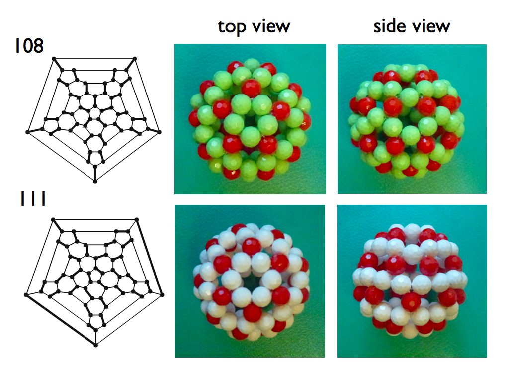 THE BEADED MOLECULES 串珠分子模型的美妙世界: Two more resonance structures of C60