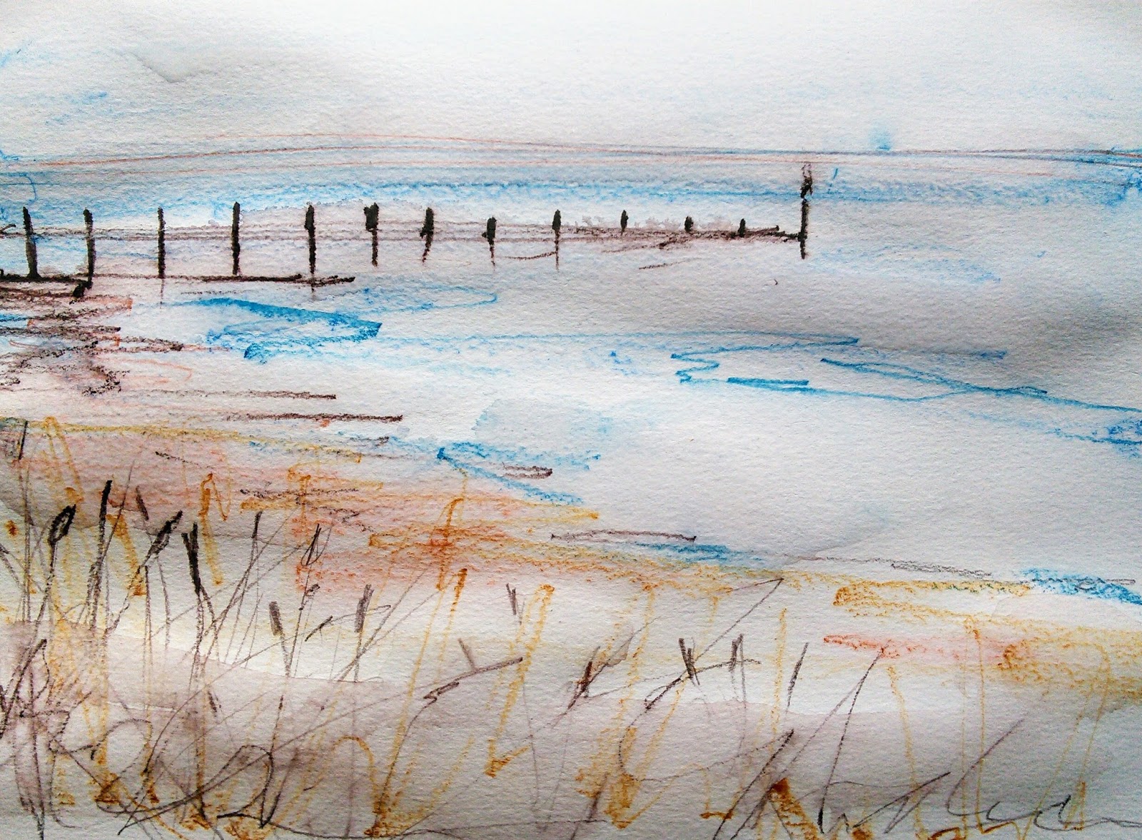 Create A Drawing A Day: Devon coast and tip from Dominic.