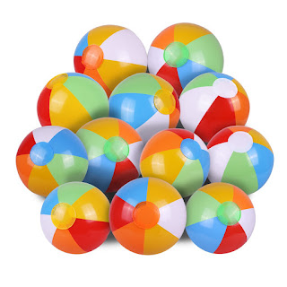 Inflatable Beach Ball,Pool Party Balls Rainbow Pool Balls for Kids ...