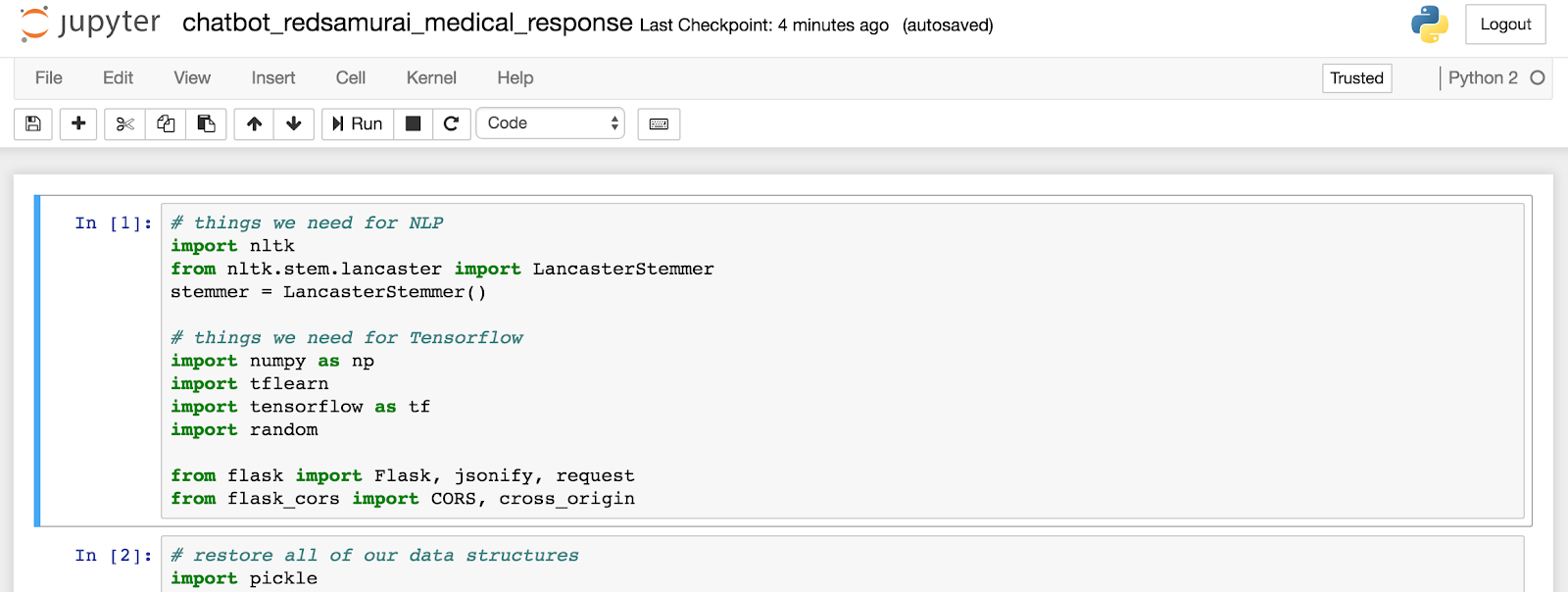 Andrej Baranovskij Blog: Contextual Chatbot with TensorFlow, Node.js ...