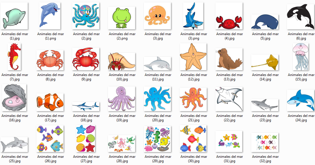 Animales del mar para imprimir