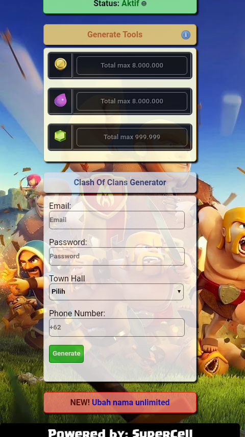 Script Phishing Coc Send Txt - TIGER PEDIA