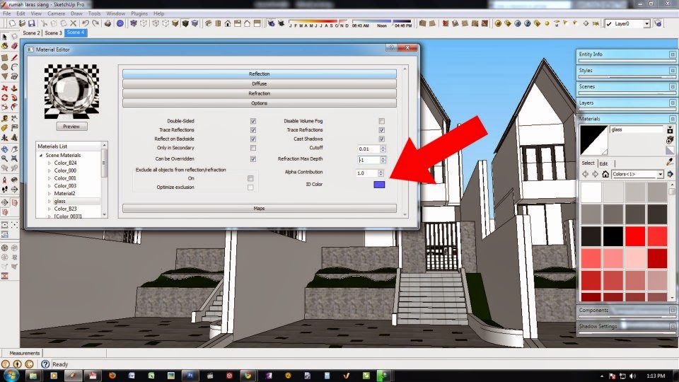 cara membuat material id dan render id dengan vray sketchup | GUDANG ...