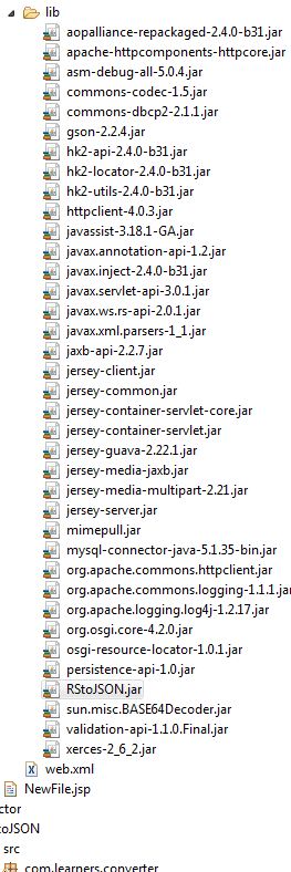 Plate Of Code: Convert Java (JDBC) ResultSet to JSON Using RStoJSON API ... Plate Of Code: Convert Java (JDBC) ResultSet to JSON Using RStoJSON API ...