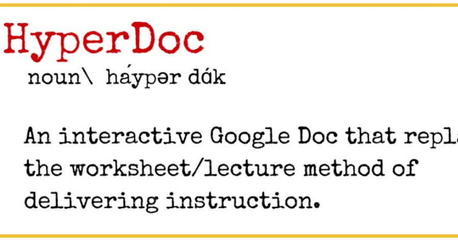 Know Your Why!: How Do You Define HyperDocs?