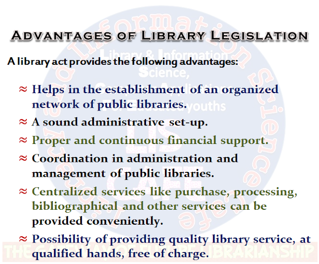 Advantages of Library Legislation