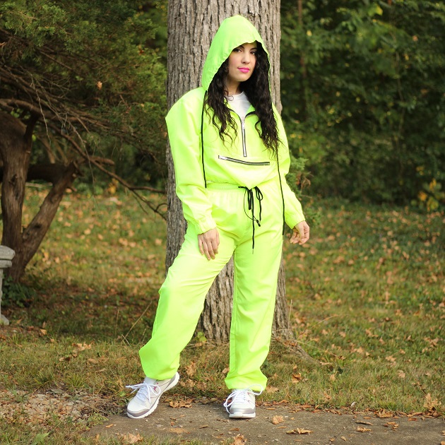 Libertad Green: Shein Neon Green Track Suit