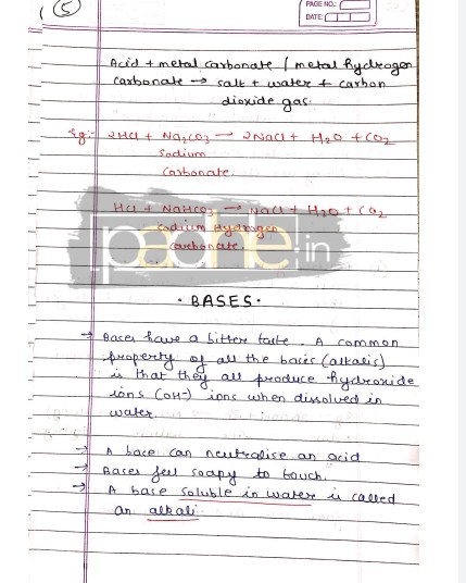 CBSC Class 10 science notes padle.in