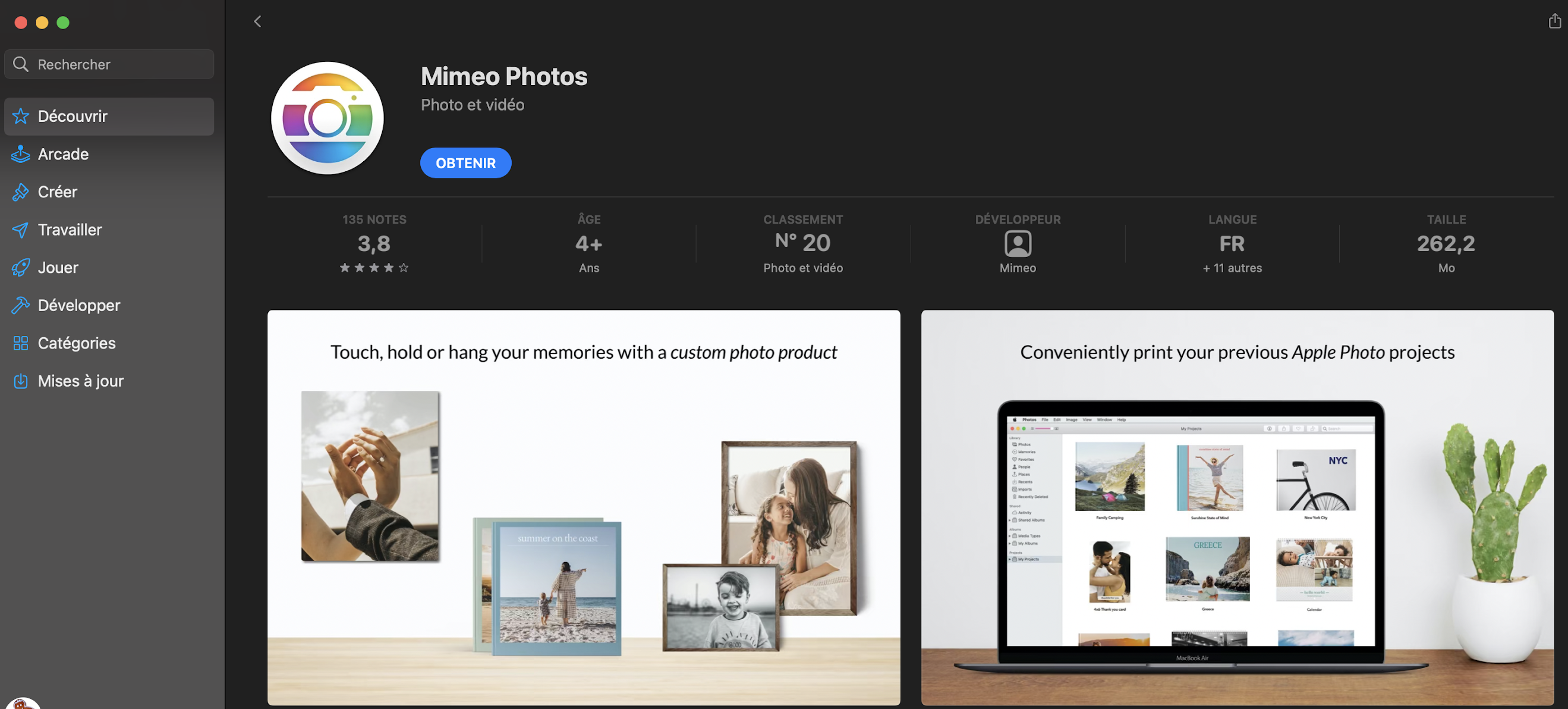 Mimeo Photos dépasse le million de téléchargements sur le Mac App Store
