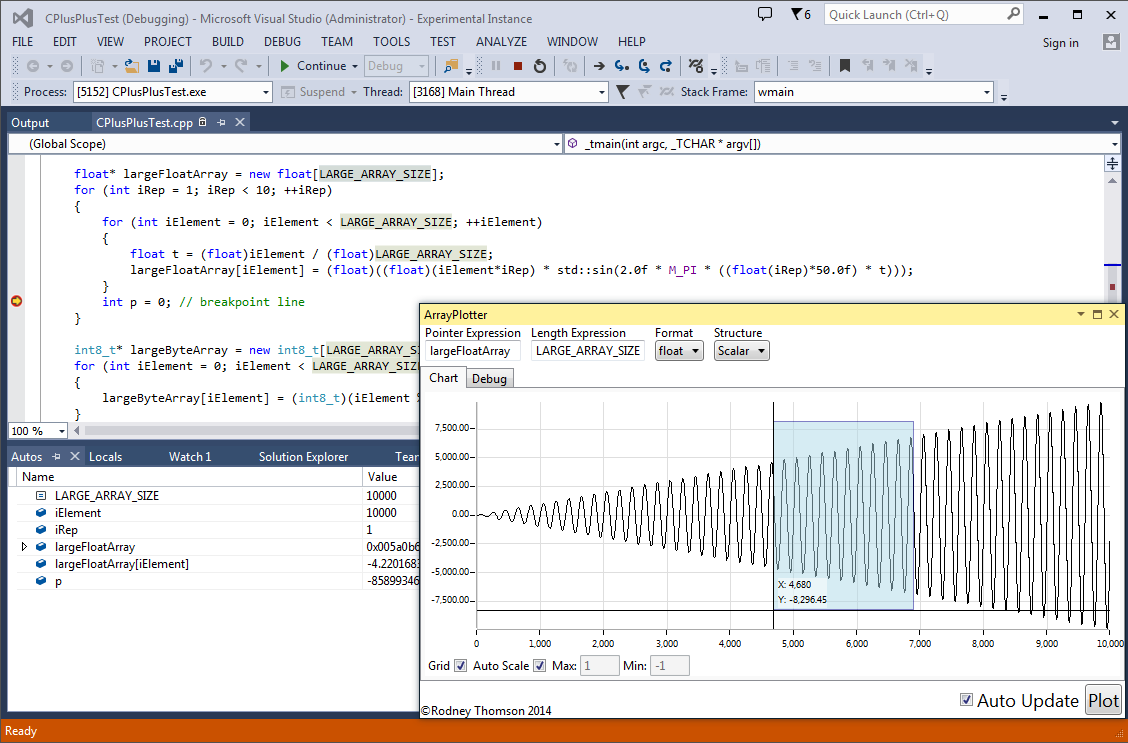 Array Plotter for Visual Studio: ArrayPlotter 0.1 Released