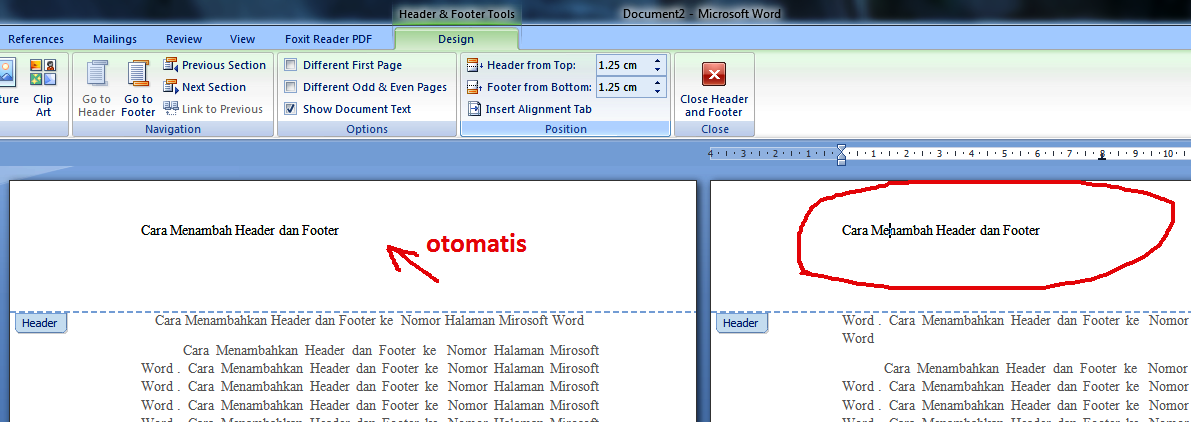 Abizar Al Khalifi Suwarno: Cara Menambahkan Header dan Footer ke Nomor ...