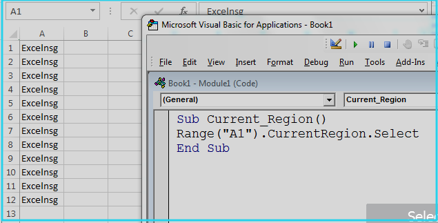 My Excel Journey: What is Current Region Property in VBA