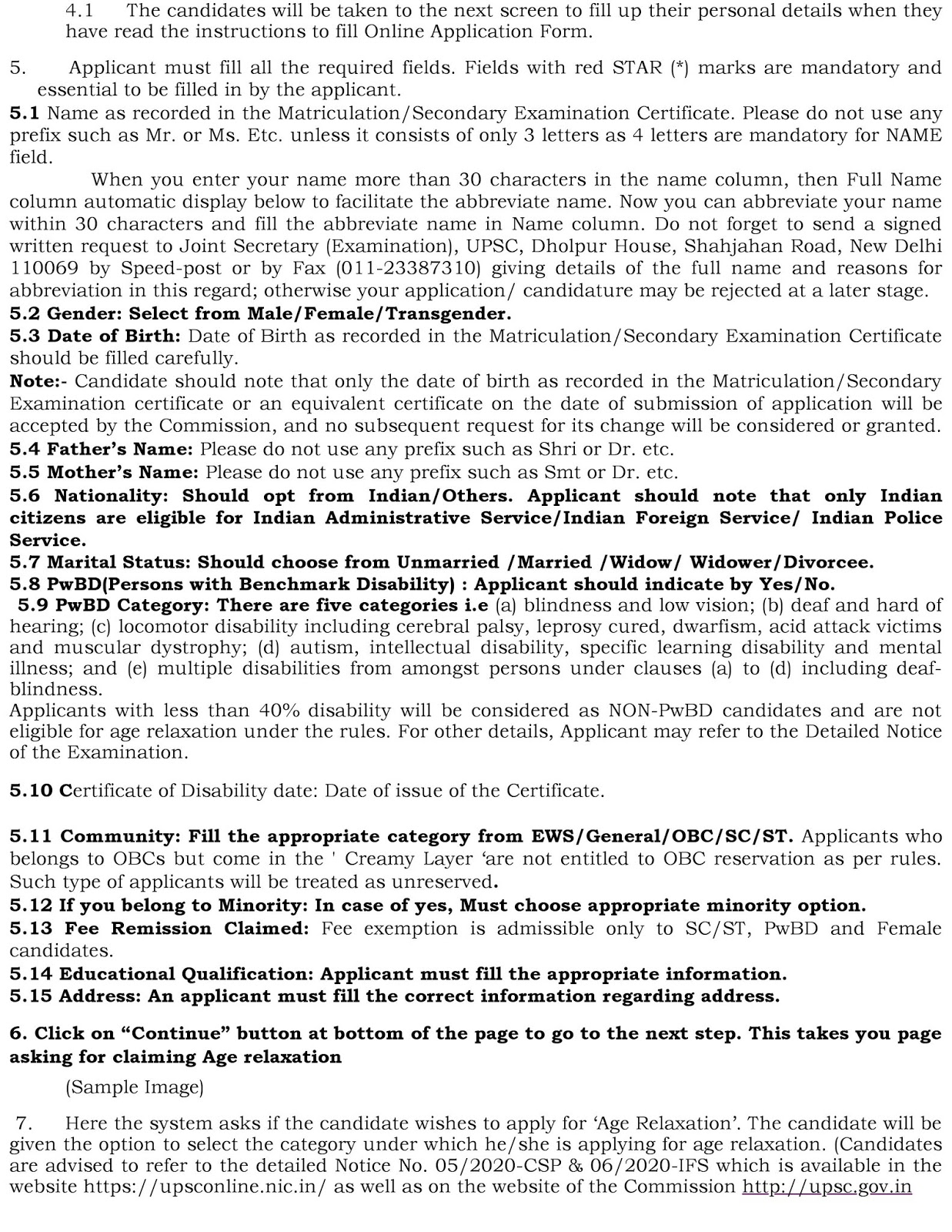 Instructions for filling online Application Form of Civil Services ... Instructions for filling online Application Form of Civil Services ...