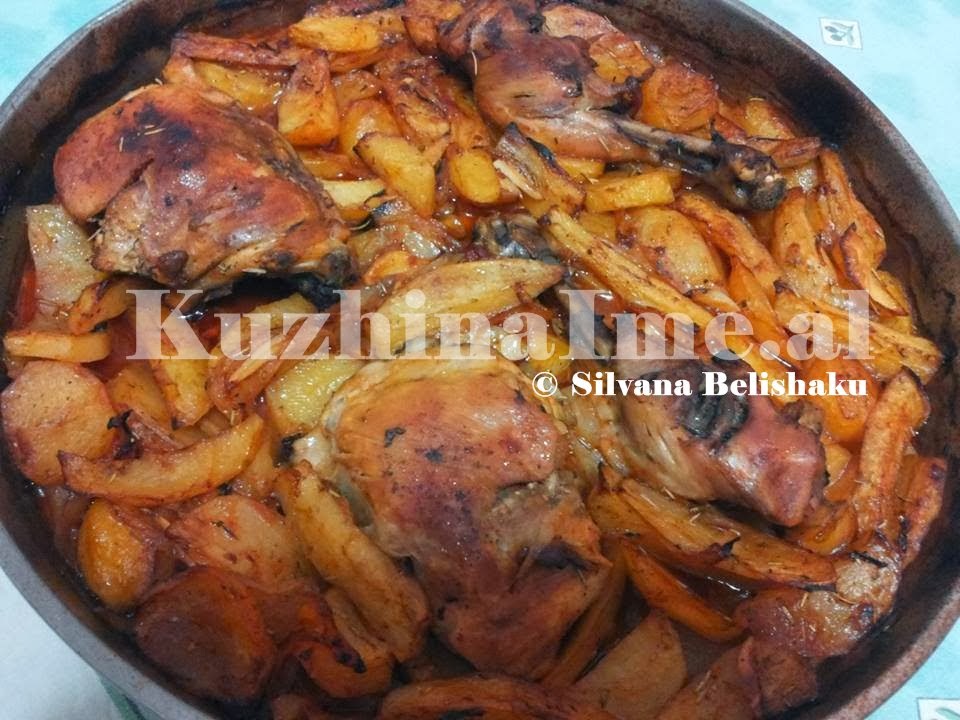 KuzhinaIme.al: Pule me patate dhe erza ne furre (Receta nga Silvana ...