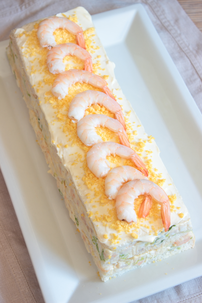 Pastel frío de marisco