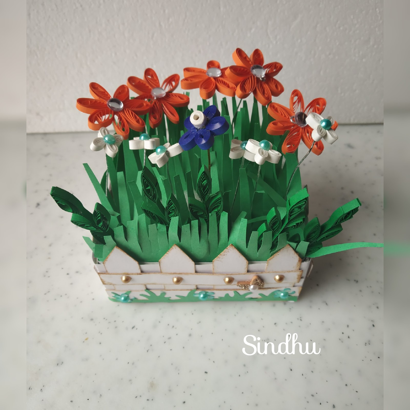 Colors of My Crafty World: Mini Quilled Garden