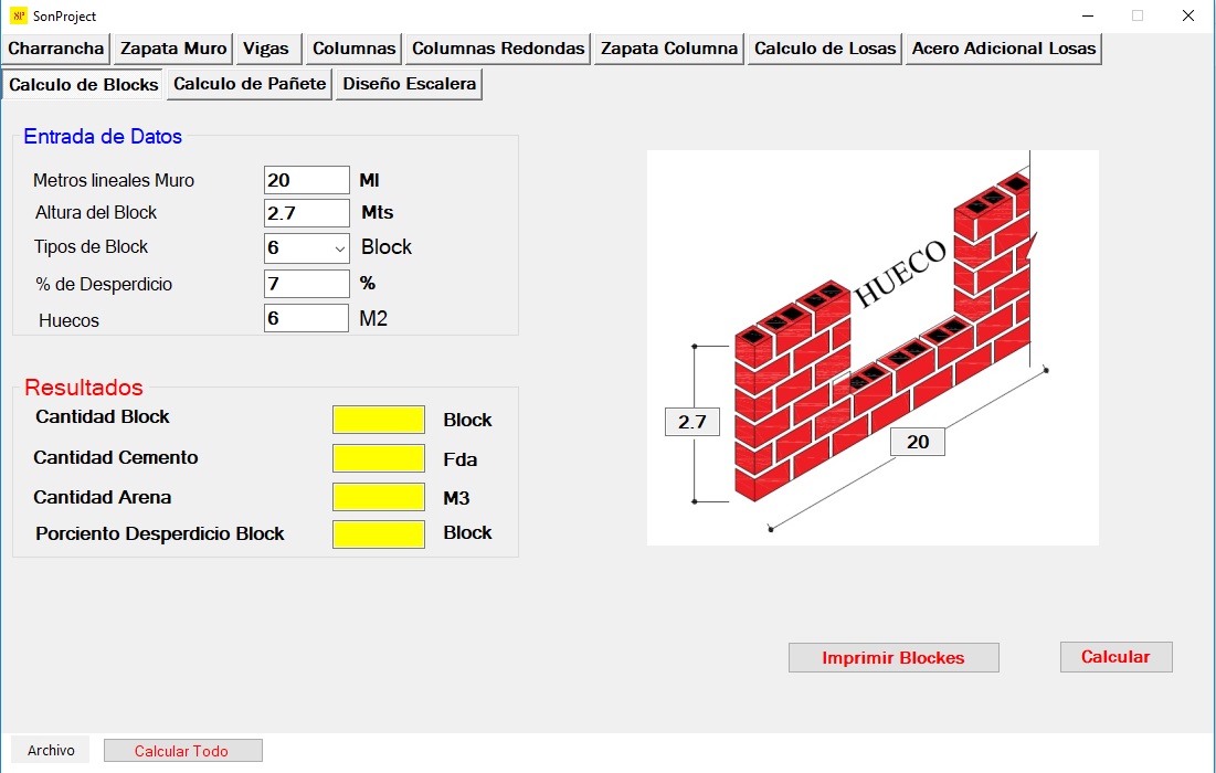 Calculo Block Ingenieria Civil construccion | simple