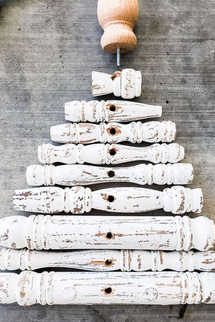 DIY Chippy White Spindle Tree for Christmas - DIY Beautify - Creating ...