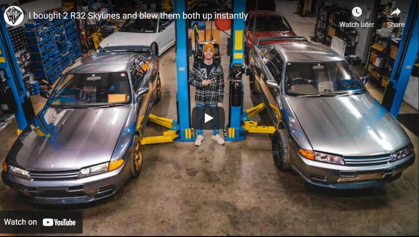 Whistlindiesel Buys Two R32 GT-R and Blows Them Up - Nissan Skyline GT ...